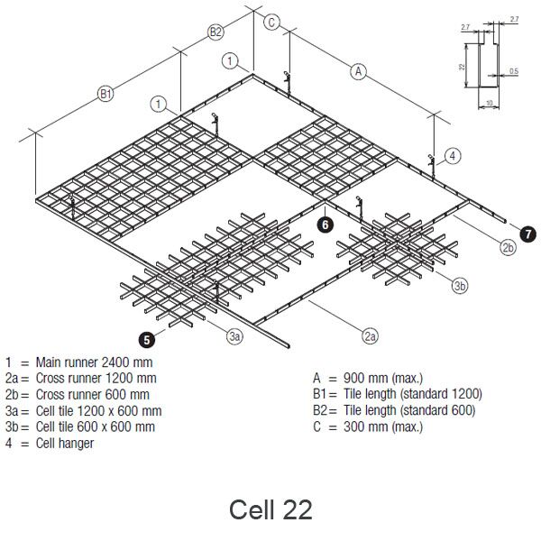 Hunter Douglas Cell Ceilings - for modern architecture interior spaces